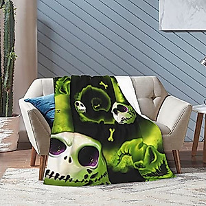 Before Christmas Blanket Flannel Throw Blanket Ultra Soft Warm Plush Bedding for Couch Bed Living Room Sofa 50"X40"