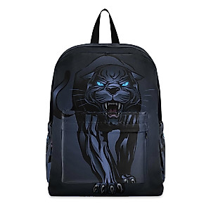Backpack Travel Rucksack, Roaring Black Panther Lightweight School Bag for Students Teens Girls Boys