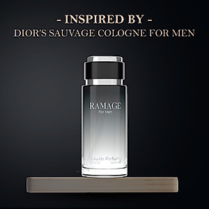 Regal Fragrances Mens Cologne Ramage - Inspired by the Scent of Dior's Sauvage - Earthy, Woody Tonka Bean and Sandalwood Scent (100 ML)