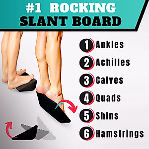 Slant Board for Calf Stretching | Balance Board Calf Stretcher for Plantar Fasciitis Relief,Achilles Tendonitis Relief,Shin Splint Relief,Squat Wedge