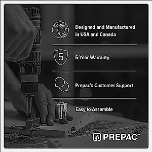 Prepac Milo 2-drawer Nightstand, Black