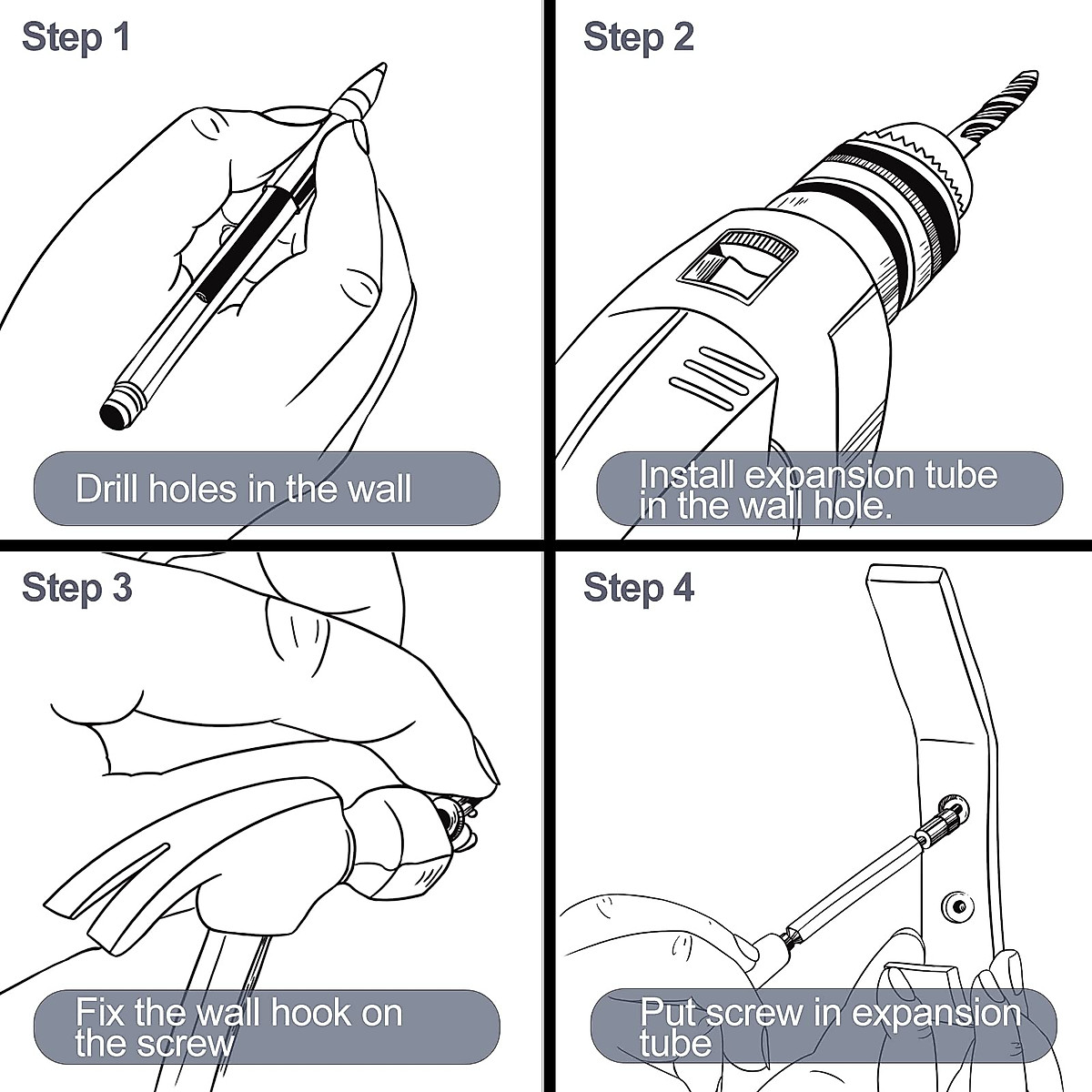 HNYYZL Wooden Wall Hooks, 6 Pack Wood Hooks Wall Mounted, Modern Coat Hooks, Heavy Duty Double Hooks with Metal Black Screws, Wood Wall Hooks Organizer for Hanging Coat, Hat, Scarf, Bag, Towel
