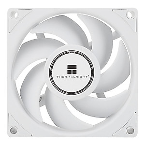 Thermalright TL-B8W CPU Fan Computer Case Fan Quiet 4pin PWM PC Fan, 80mm Silent Cooler Fan, 2200RPM Speed, CPU Cooling Fan(White)