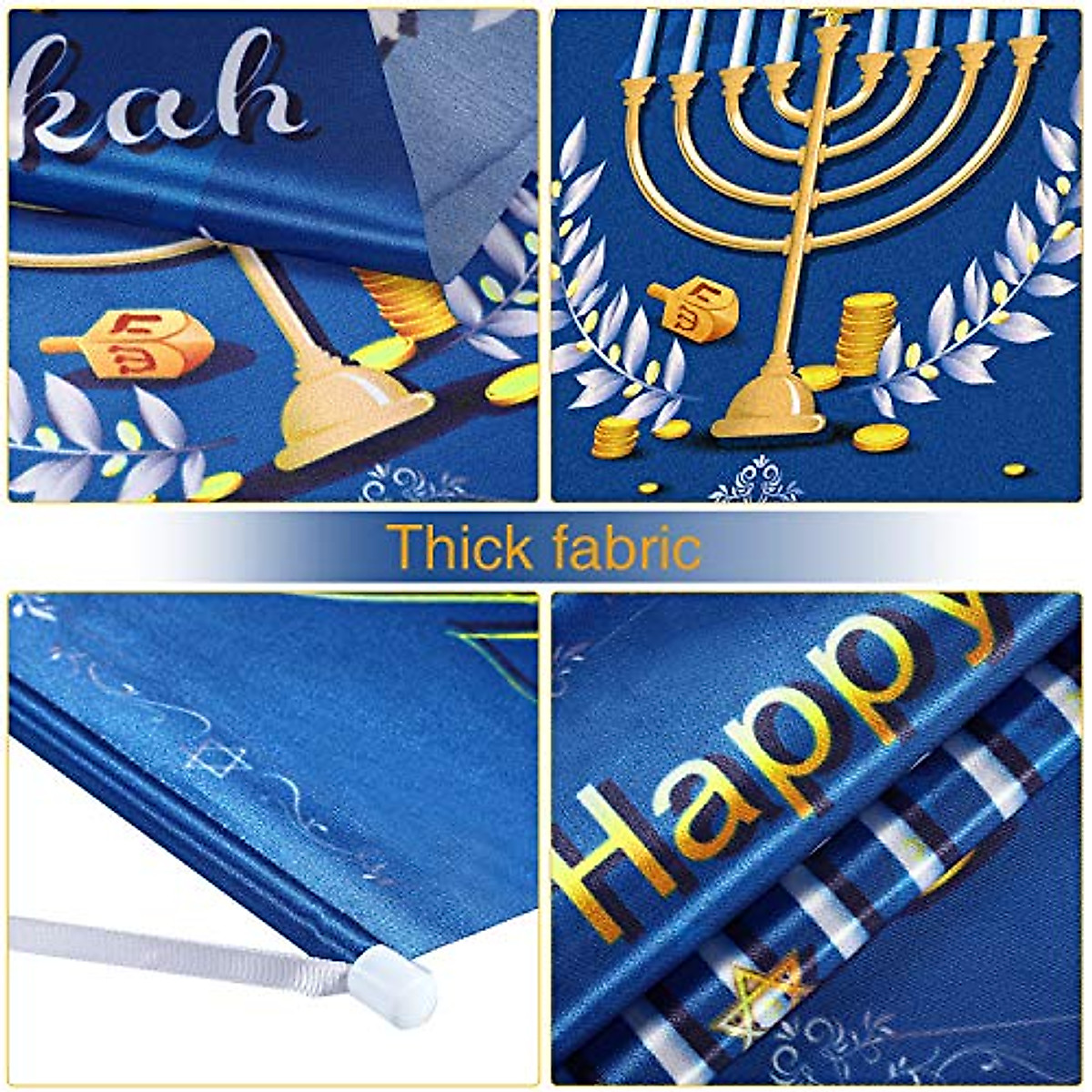 Happy Hanukkah Banner Chanukah Decoration Hanukkah Door Sign Hanukkah Letter Banner Welcome Banner, Hanging Door Sign Gifts for Holiday Party Supplies Jewish Judaism Synagogue Home Office Decor