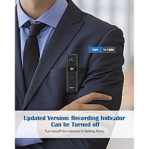 BOBLOV C18 WiFi 1080P Body Camera with OLED Screen and One Big Button for Recording 4Hours 1080P Recording Clip for Wearable (32GB)