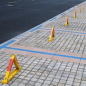 Triangular Folding Parking Barrier,Removable Parking Space Lock,Manual Parking Blocker for Lane Interception Parking