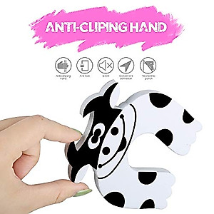 7Pcs Finger Pinch Guard, HNYYZL Cartoon Animal Door Stop Soft Foam Cushion Baby Finger Protector, Prevent Finger Pinch Injuries, Slamming Door, and Child or Pet from Getting Locked in Room