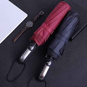 IEasⓄn_Rain Gear, Double Layer Inverted Reverse Umbrella-Winproof Waterproof UV Protection Self Outdoor Rain Umbrella