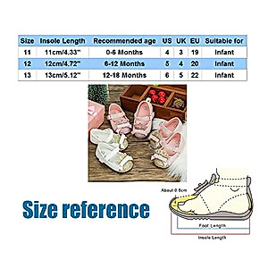 Fashion Crown Princess Shoes Little Kid Shoes Non Slip Soft Sole Walking Shoes Baby Shoes 7 Toddler Boy Shoes (Pink, 12-18 Months)