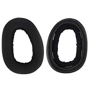 Geekria Comfort Hybrid Velour Replacement Ear Pads for Sennheiser GSP 600, GSP 601 GSP 602, GSP 670, GSP 500 Headphones Ear Cushions, Headset Earpads, Ear Cups Repair Parts (Black)