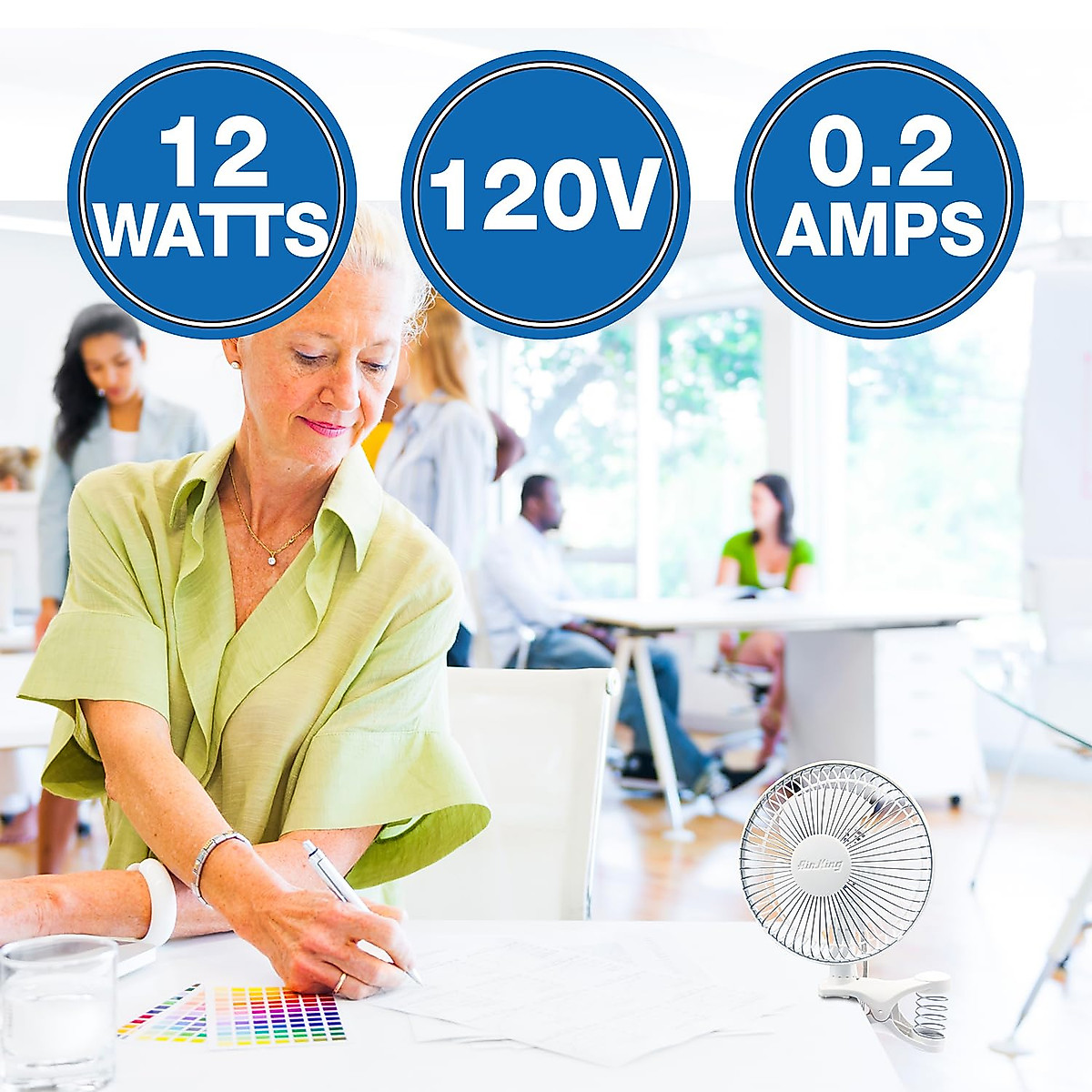 Air King Clip Fan, 6 inch, White