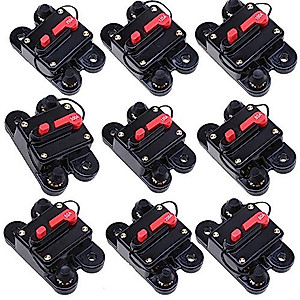 ANJOSHI Circuit Breaker 150amp 50A-300A with Manual Reset Home Solar System Fuse Holder for Car Audio and Amps Protection 12V-48V DC Reset Fuse Inverter Replace Fuses
