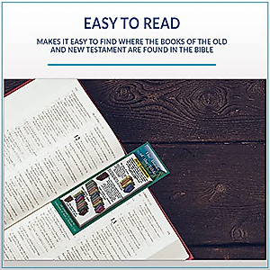 Books of The Bible Bookmarks - Devotional Companion, Church and Discipleship Teaching Aid, Gifts for Children, Seekers and Christians, Pack of 25, 2.75" x 8.25", by eThought (BB-A007-25-2.75x8.25)
