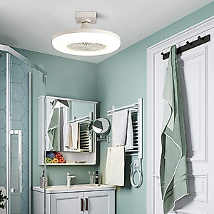 YUEGOO Ventiladores De Techo con Lámparas, Ventilador Moderno Lámpara De Techo De 20 W Ventilador De Techo con Iluminación Led Creativa De Ventiladores De Techo Tranquilo Invisible Luz Para la Sala De