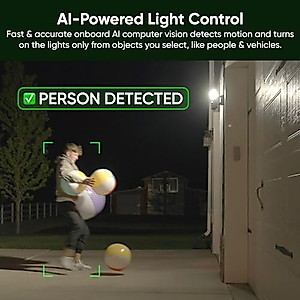 WYZE Floodlight Camera Pro, 3000-Lumen LEDs, 180° Wide View, 2K HD Outdoor Security Camera, Motion Detection, 105dB Siren, Cloud & Local Storage, Color Night Vision, for Home Surveillance, Wired