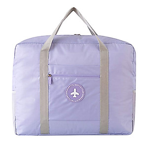 AINAAN Travel Foldable Bag & Portable Duffel for Women, Men& Kids - Waterproof Lightweight Carry On Luggage (Purple)