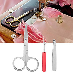Zixyqol Portable Sewing Box,Embroidery Needle Soft Tape Measure Scissors Thimble Thread with Tinplate Case Travel Set for Home DIY Crafts Sewing