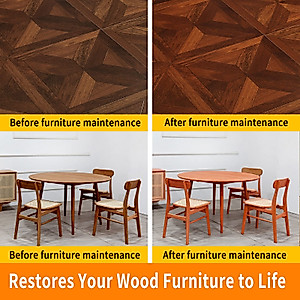 PIPIHUA Beeswax Furniture Wood Polish & Conditioner-Wood Seasoning Beeswax Oil for Wood Cleaner and Polish Furniture, 16.23 Fl Oz