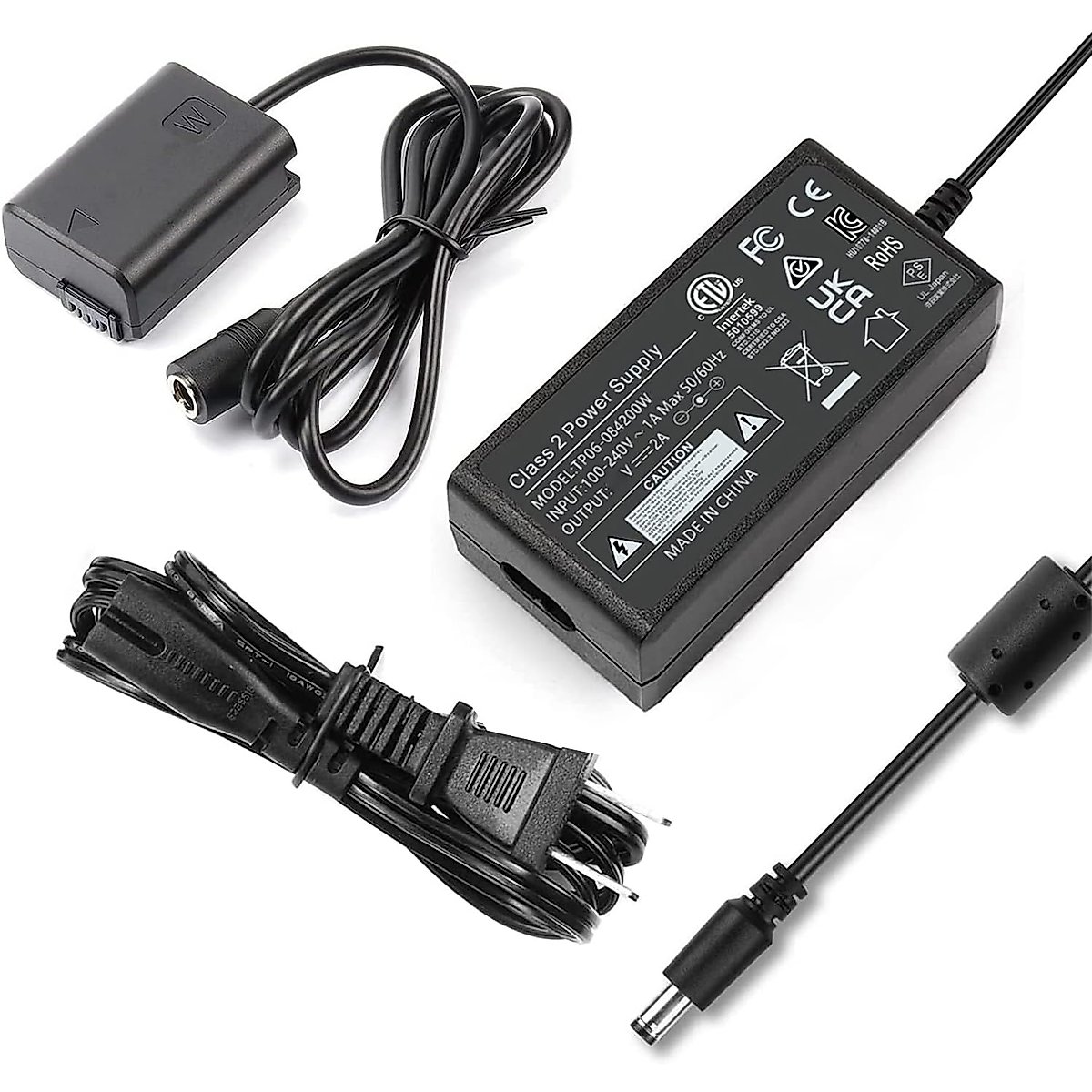 HY1C AC-PW20 AC Power Adapter NP-FW50 A6400 A6000 Dummy Battery Kit for Sony Alpha ZV-E10 A5100 A6100 A6300 A6500 A7II A7S A7SII A7R A7RII DSC-RX10 NEX-5 Cameras Continuous Power Supply