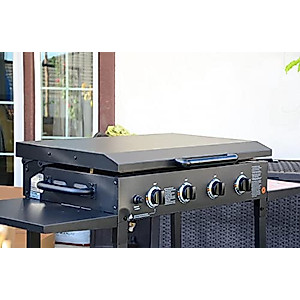 Jforest Blackstone Push-Pull Griddle Cover Lid with Bakelite Handle, Powder Coated Steel, Blackstone Griddle Cover Lid, Blackstone Hard cover lid, Matte Black (36 inch)