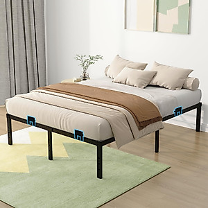 kulusion 6 Packs Mattress Slide Stopper, Non Slip Mattress Holder for Bed Frame, Adjustable Mattress Gaskets for Metal Bed Frame Easy to Assemble - Black