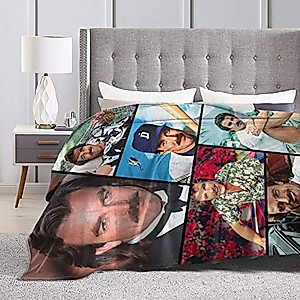 XCRUPYT Super Soft Flannel Throw Tom Selleck Blanket Soft Cozy Fleece Merchandise for Sofa Bed 50"X40"