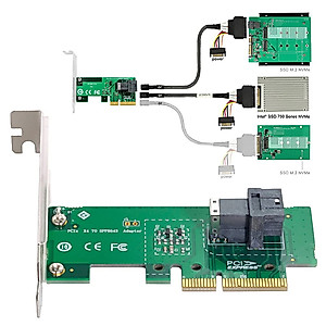 xiwai PCI-E 3.0 4.0 to SFF-8643 Card Adapter and U.2 U2 SFF-8639 NVME PCIe SSD Cable for Mainboard SSD