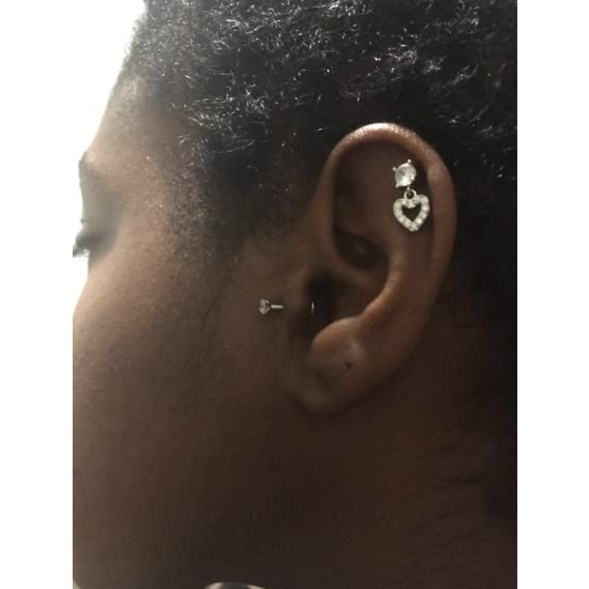 Briana Williams 16G Cartilage Earring Stud Tragus Forward Helix Piercing Jewelry Stainless Steel Lip Ear Piercing Jewelry for Women Men