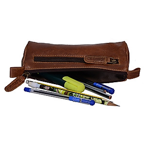 KomalC Leather Pencil Pouch pen case Craft Tool holder For Office Work gift for artists.