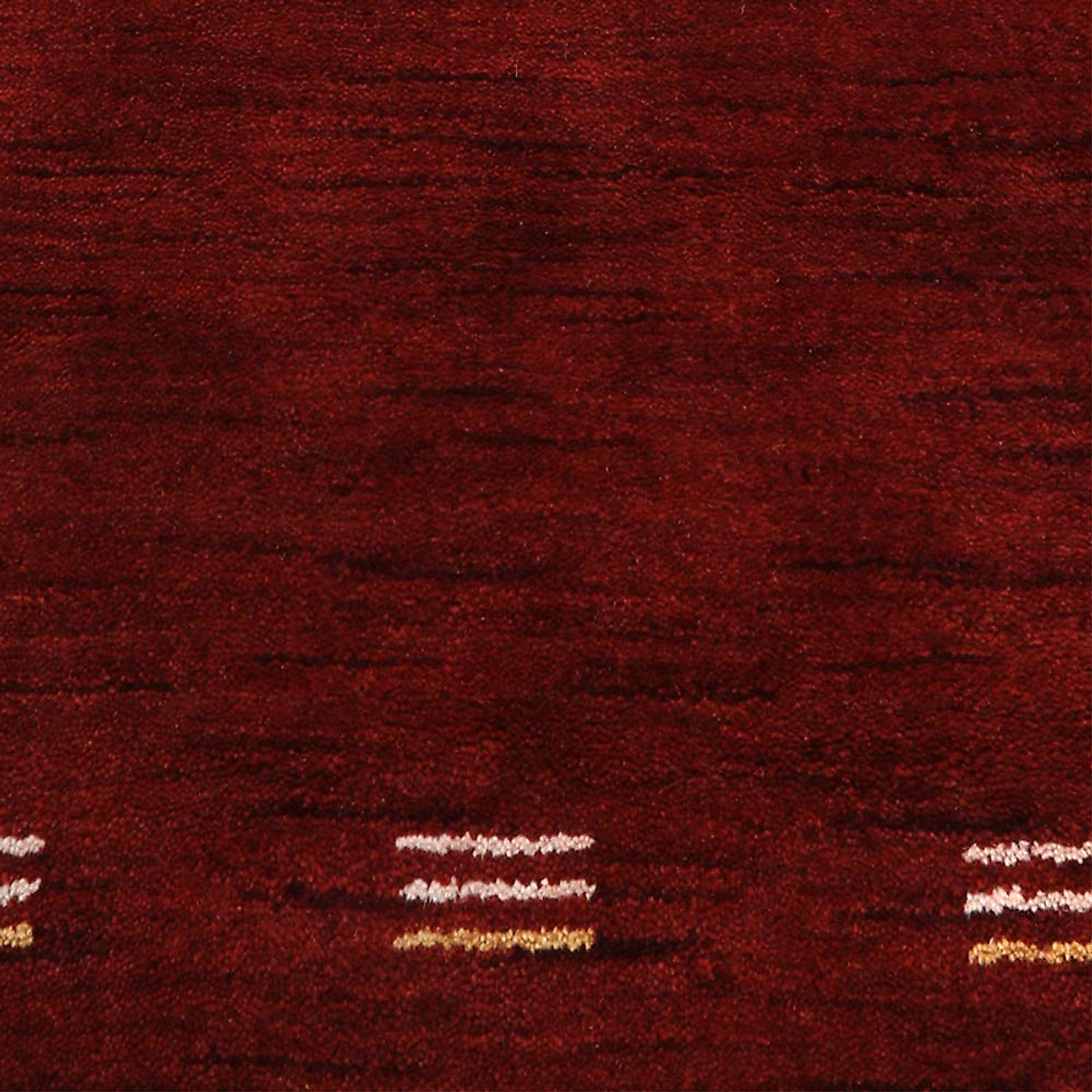 Hand Knotted Loom Wool ECO-Friendly Area Rugs - 9'x12', Rectangle, Red Color, Contemporary Modern Design, High Pile Thick Handmade Anti Skid Rugs for Living Room (L00104)