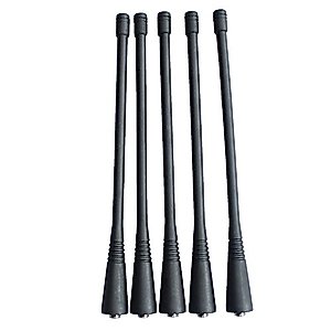 5Pcs 400-470 MHz UHF Antenna is Compatible with Motorola HT1250 CP040 CP185 CP200 CP200D CP200XLS GP300 EX500 EX600CT250 PR400 HT750 6.6 Inch(16.8CM)