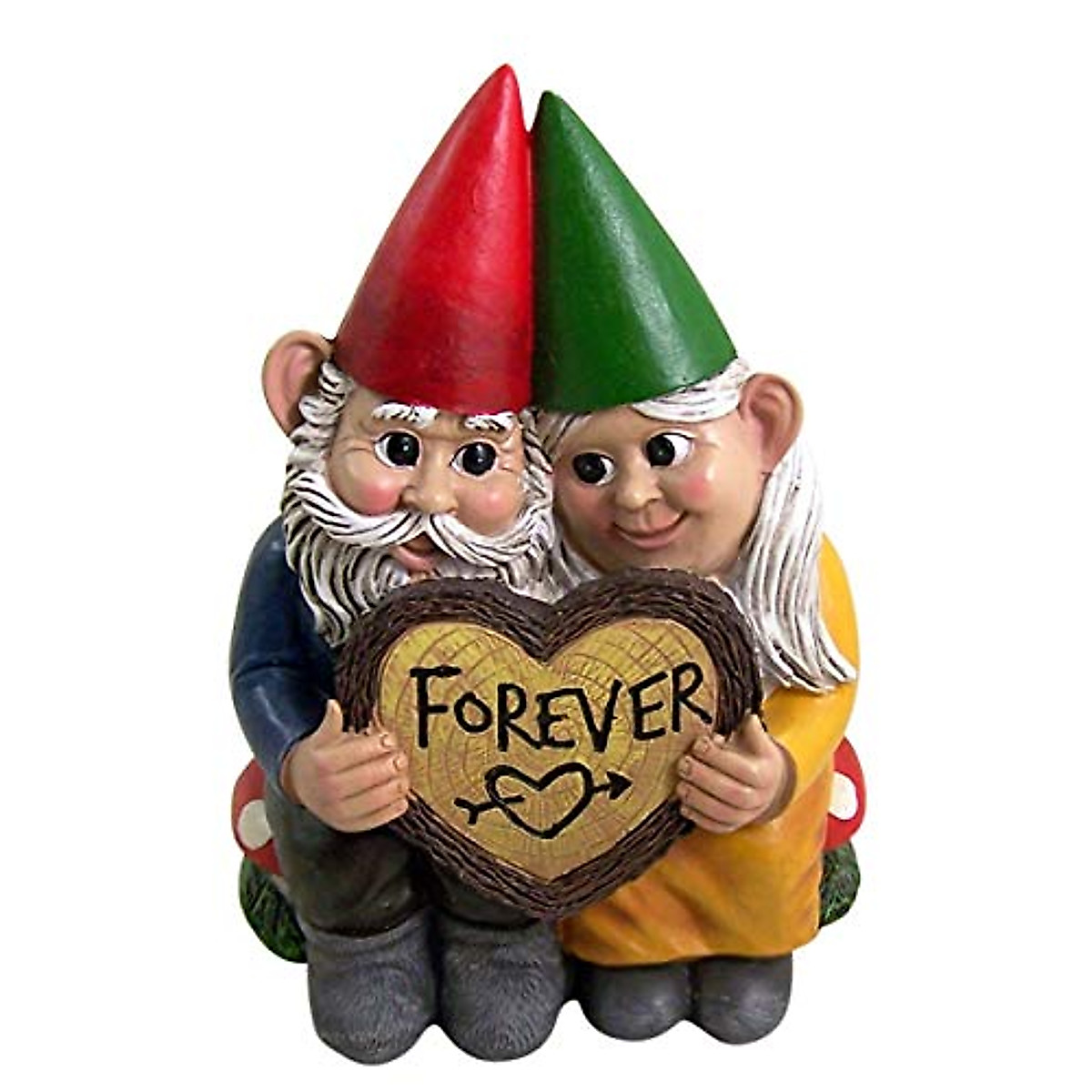 Forever Gnome Old Couple Small Indoor Outdoor Garden Figurine, 6 Inch