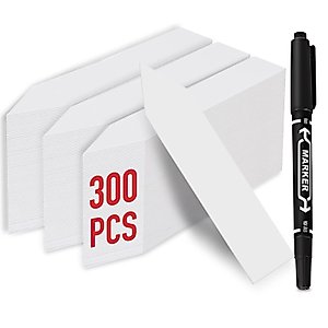 300 Pcs 4 Inch Plastic Plant Labels, White Plant Tags, Plant Labels for Outdoor Garden Waterproof, Nursery Garden Labels