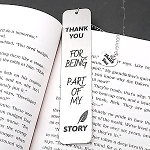 Thank You Teacher Bookmark Gifts Christmas Thanksgiving Gift for Women Men Friends Appreciation Gift for Her Him Teacher Nurse Boss Leader Co-Worker Graduation Gifts for Students Girls Boys