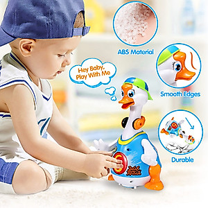 OCATO Baby Toys 12-18 Months Crawling Infant Toys Baby Musical Toys for Toddlers 1-3 Dancing Walking Swing Goose Toy Educational Interactive Light-up Gifts Toys for 1 2 3 4 5 Year Old Boys Girls Kids