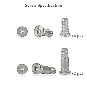 GogoFix Pentalobe Bottom Screws, Aluminum P5 Screwdriver and Suction Cup Compatible with MacBook Retina 15 inch A1707 and A1990, Year 2016-20. (Silver)