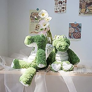 LIJIUSM Plush Toys for Kids Cartoon Velvet Animal Stuffed Toys Festival Birthday Gifts for Girls Boys (Green Crocodile - 36cm)