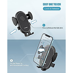 Phone Mount for Car【Big Rear Mirrors Friendly】 2023 New Rear View Mirror Phone Holder, Lighter 360 Rotatable and Retractable Car Phone Holder for Apple Samsung 4-7 Inch Mobiles & All Vehicles
