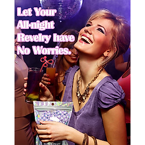 SILFGRLF Stayin' Alive Bachelorette Party Hangover Kits Bags, 50 Pcs Holographic Bags (5"x7") Bachelorette Party Supplies Last Disco Party Favors Printed