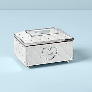 Lenox Personalized Childhood Memories African American Ballerina Jewelry Box, Custom Engraved Musical Jewelry Organizer, My First Jewelry Box for Kids, Children, Little Girls