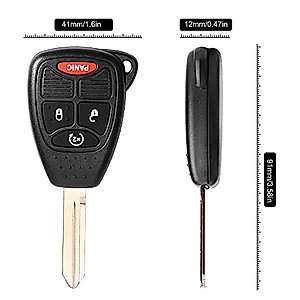 VOFONO Compatible with Keyless Entry Remote Key Fob Jeep Wrangler 07-18/Compass 07-18/Dodge Ram 07-09/Durango 07-09/Caliber 07-12/Nitro 07-11/Dakota 08-11 FCC ID: OHT692713AA