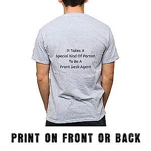 Special Person Gift for Front Desk Agent Receptionist Coworker Humor Men Women White Gray T shirt
