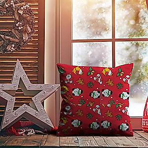 Healifty Fabrics 8Pcs Christmas Cotton Fabric Sheet Patchwork Cloth Quilting Precut Scraps Sewing Fabric Bundles for DIY Christmas Stocking Tree Wreath Doll 25x25cm Drapery