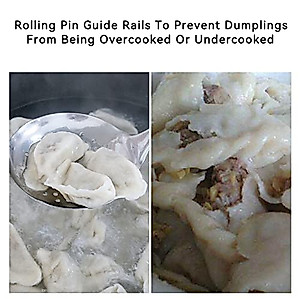 HERCHR 6Pcs Silicone Rolling Pin Guides, Dough Leveler Sticks Dough Ruler Measuring Dough Strips Guides Pastry Ruler Perfection Sticks for Thickness Guide Pastry Cookie Kitchen Restaurant