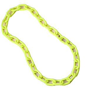 Wiwpar Long Acrylic Choker Necklace Paperclip Chain Necklace Minimalist Multicolor Chunky Chain Collar Necklace for Women (Fluorescent Green)