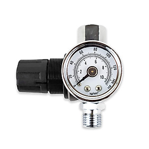 HVLP Spray Gun Air Regulator with Pressure Gauge and Diaphragm Control (Analog Pressure Gauge)