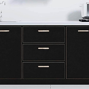 Shelf Liner Drawer Matte Black Wallpaper Vinyl Self-Adhesive Countertop Removable Contact Paper Wall Decoration