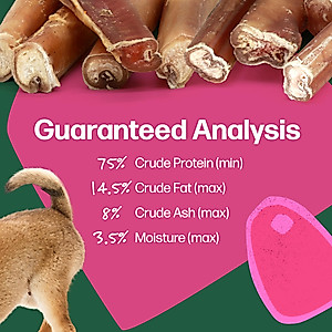 Willow&I Bully Sticks for Small Dogs & Medium - 6 Inch Bully Sticks for Dogs (6 Pack), Premium 100% Grass Fed Beef Pizzle Sticks for Dogs, Healthy Long Lasting Dog Chew Sticks All Natural Dog Treats