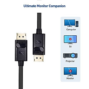 Cable Matters 2-Pack 4K DisplayPort to DisplayPort Cable (DP to DP Cable, Display Port Cable) 6 Feet - 4K 60Hz, 2K 144Hz Monitor Support