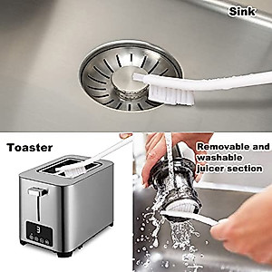 Small Scrub Brushes for Cleaning,Crevice Cleaning Tool Set for Track Juicer Toaster Sink Tile Grout Grater Seafood,Detailing Cleaning Supplies Gadgets for Kitchen Appliances